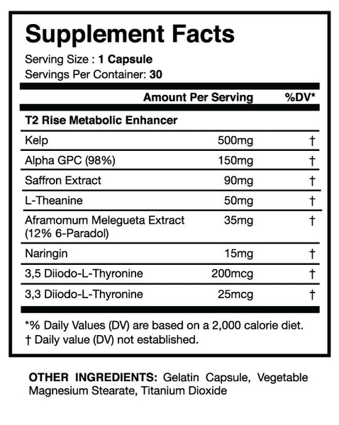T2 Rise Non Stim V2 – I-Prevail Supplements